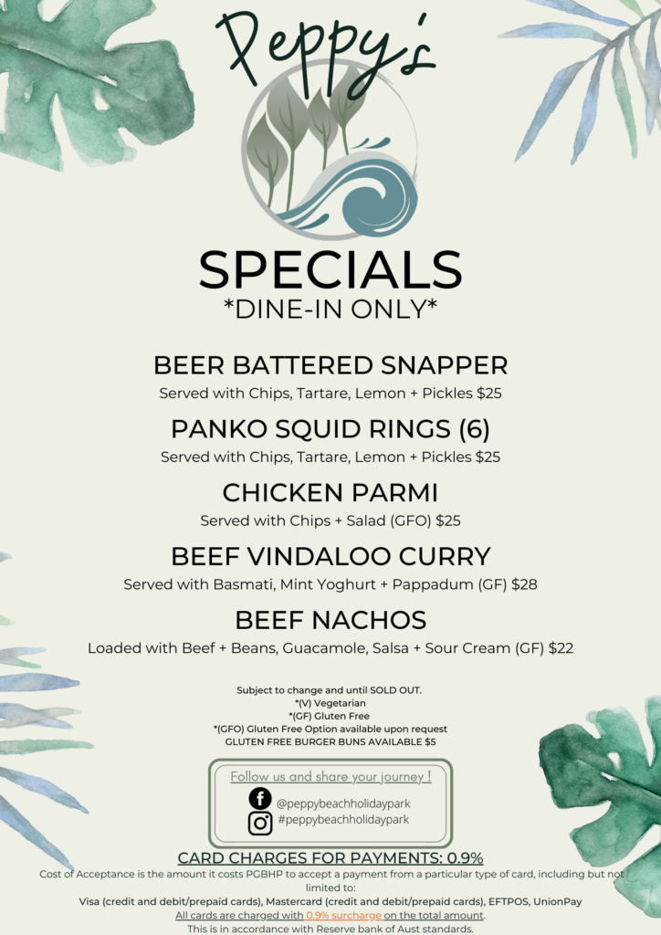 Bar & Restaurant - Peppermint Grove Beach Holiday Park