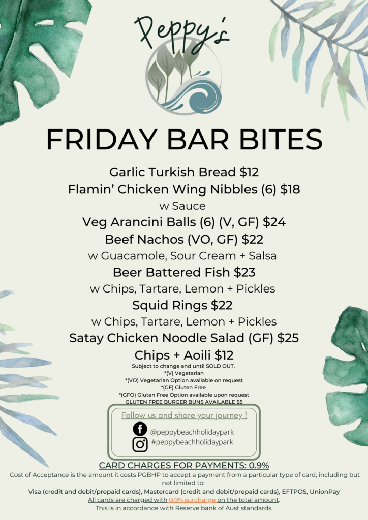 Bar & Restaurant - Peppermint Grove Beach Holiday Park